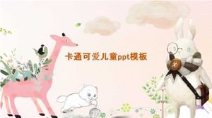 Cartoon cute children ppt template PowerPoint Templates Free Download