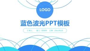 Blue wave light PPT template PowerPoint Templates Free Download