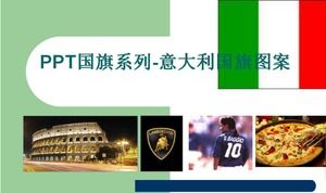 PPT flag series-Italy flag pattern PowerPoint Templates Free Download