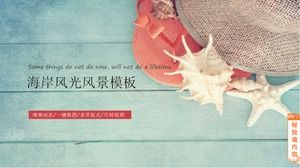 Coastal scenery scenery template PowerPoint Templates Free Download