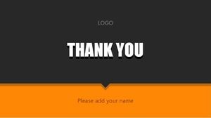 Orange and black two colors intersect PPT template PowerPoint Templates ...