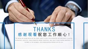 Template PPT pembelajaran pendidikan latar belakang pena PowerPoint ...