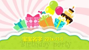 Birthday party design ppt template PowerPoint Templates Free Download