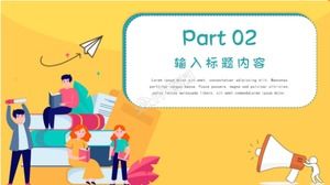 Kindergarten large class first lesson ppt template PowerPoint Templates ...