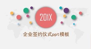Enterprise signing ceremony ppt template PowerPoint Templates Free Download
