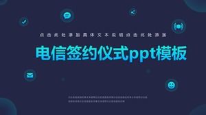 Telecom signing ceremony ppt template PowerPoint Templates Free Download