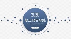 Work resumption report ppt template PowerPoint Templates Free Download