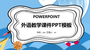 Foreign language teaching courseware PPT template PowerPoint Templates ...