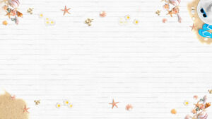 Beach starfish shell ocean wind PPT background PowerPoint Templates ...