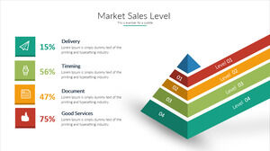 Four-level hierarchical relationship PPT graphics PowerPoint Templates ...