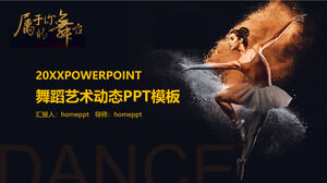 Black background dance theme PPT template PowerPoint Templates Free ...