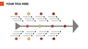 Color reason result derivation PPT fishbone diagram template PowerPoint ...