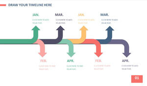 Color arrow PPT timeline template PowerPoint Templates Free Download