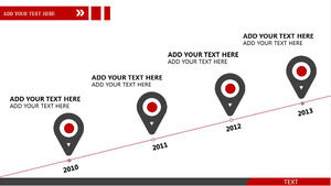 Gray red simple and simple PPT timeline template PowerPoint Templates ...