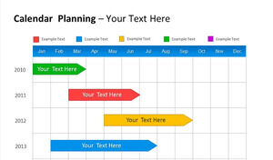 Color project schedule PPT template PowerPoint Templates Free Download