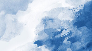 Blue watercolor ink smudge PPT background PowerPoint Templates Free ...