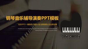 Template PPT kinerja les musik piano PowerPoint Template Free Download