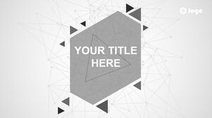 Templat PowerPoint Musik Nada Abu-abu PowerPoint Template Free Download