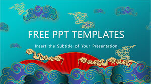 Templat PowerPoint Elemen Budaya Oriental PowerPoint Template Free Download