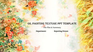 Oil painting texture PowerPoint Template PowerPoint Templates Free Download