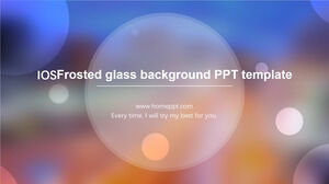 IOS Frosted glass background PPT template PowerPoint Templates Free ...