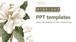 Fresh green flower PowerPoint templates PowerPoint Templates Free Download