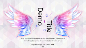 Angel wings working PowerPoint templates PowerPoint Templates Free Download