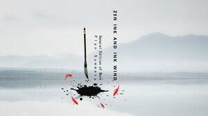 PowerPoint Template of Zen Ink-wash Style PowerPoint Templates Free ...