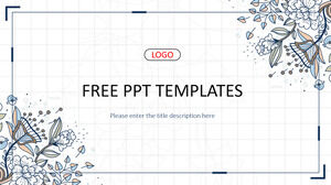 Template PowerPoint bunga retro PowerPoint Template Free Download