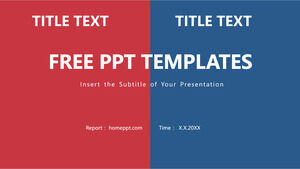 Red Blue Business PowerPoint Templates PowerPoint Templates Free Download
