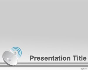 Dish Antenna PowerPoint Template PowerPoint Templates Free Download