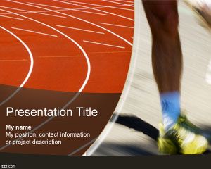 Running track PowerPoint Template PowerPoint Templates Free Download