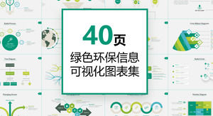 40 pages of green information visualization PPT chart collection ...