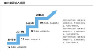 Annual performance increase arrow PPT template material PowerPoint ...