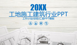 Architectural drawings background PPT template PowerPoint Templates ...