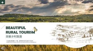 Beautiful country farmhouse tourism promotion PPT template PowerPoint ...