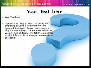 Blue question mark slideshow illustration material download PowerPoint ...