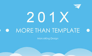 Blue simple flat general business PPT template PowerPoint Templates ...