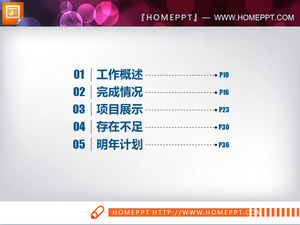 Color practical flat work plan PPT chart free download PowerPoint ...