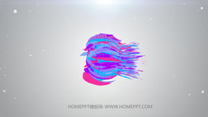 Colorful particles open prominence logo effects PPT animation ...