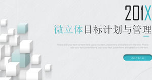 Corporate training PPT template with elegant green cubes background ...