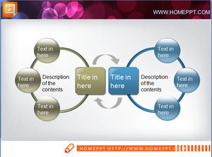 Double cycle PPT diagram download PowerPoint Templates Free Download
