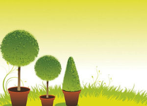 Garden During Spring Season powerpoint template PowerPoint Templates ...