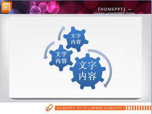 Gear linkage relationship smartart slide chart material PowerPoint ...