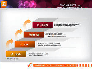 Gradient color gradation relationship with PPT PowerPoint Templates ...