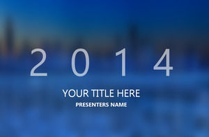 IOS style simple blue ppt template PowerPoint Templates Free Download