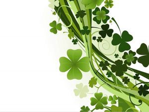 Lucky clover slide background PowerPoint Templates Free Download
