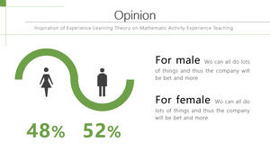 Male and female ratio comparison description PPT template PowerPoint ...