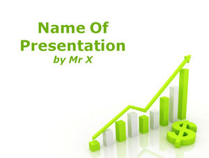 Money Rising Chart PowerPoint Templates Free Download