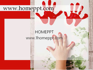 Paint Handprint Art PPT Background Template Download PowerPoint ...